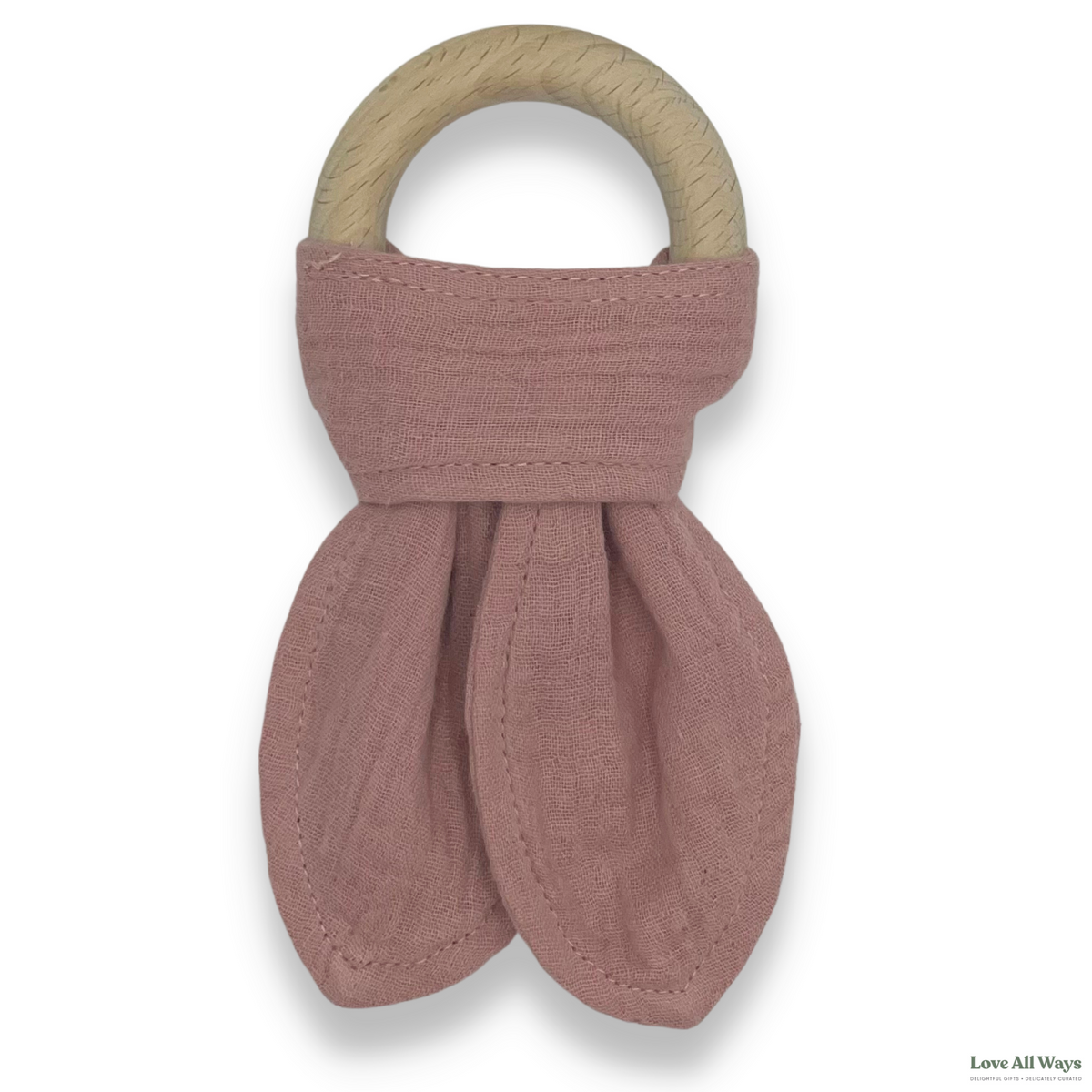 Beechwood Organic Cotton Teether - Dark Pink – Love All Ways